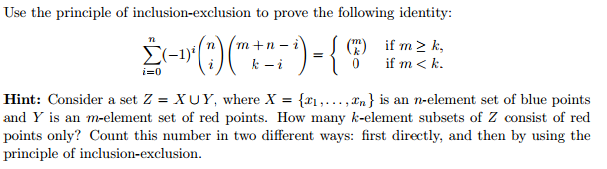 Use the principle of inclusion-exclusion to prove the | Chegg.com