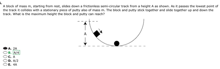 Solved A block of mass m, starting from rest, slides down a | Chegg.com