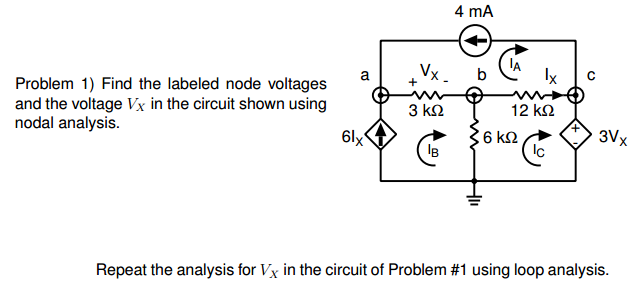 Solved Find the labeled node voltages and the voltage VX in | Chegg.com