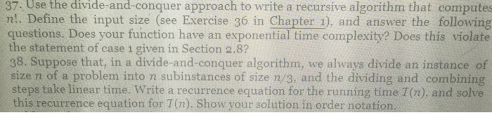 Solved Use the divide-and-conquer approach to write a | Chegg.com