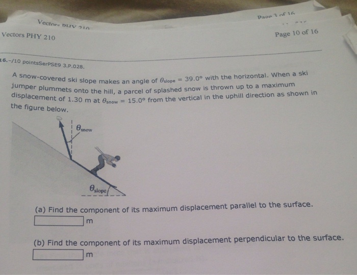 Solved A snow-covered ski slope makes an angle of | Chegg.com