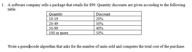 Solved A software company sells a package that retails for | Chegg.com