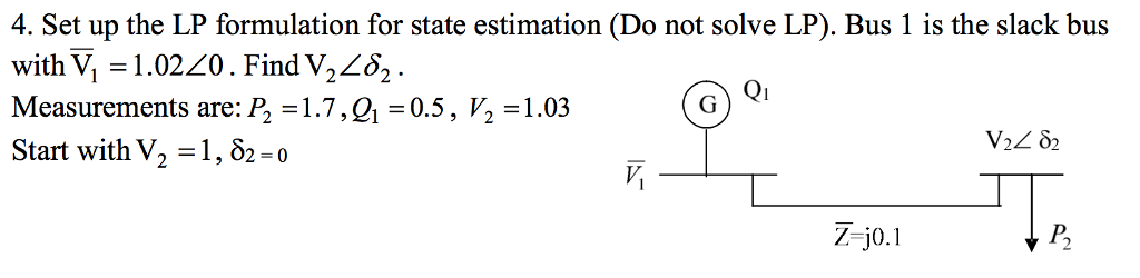 Solved Set up the LP formulation for state estimation (Do | Chegg.com