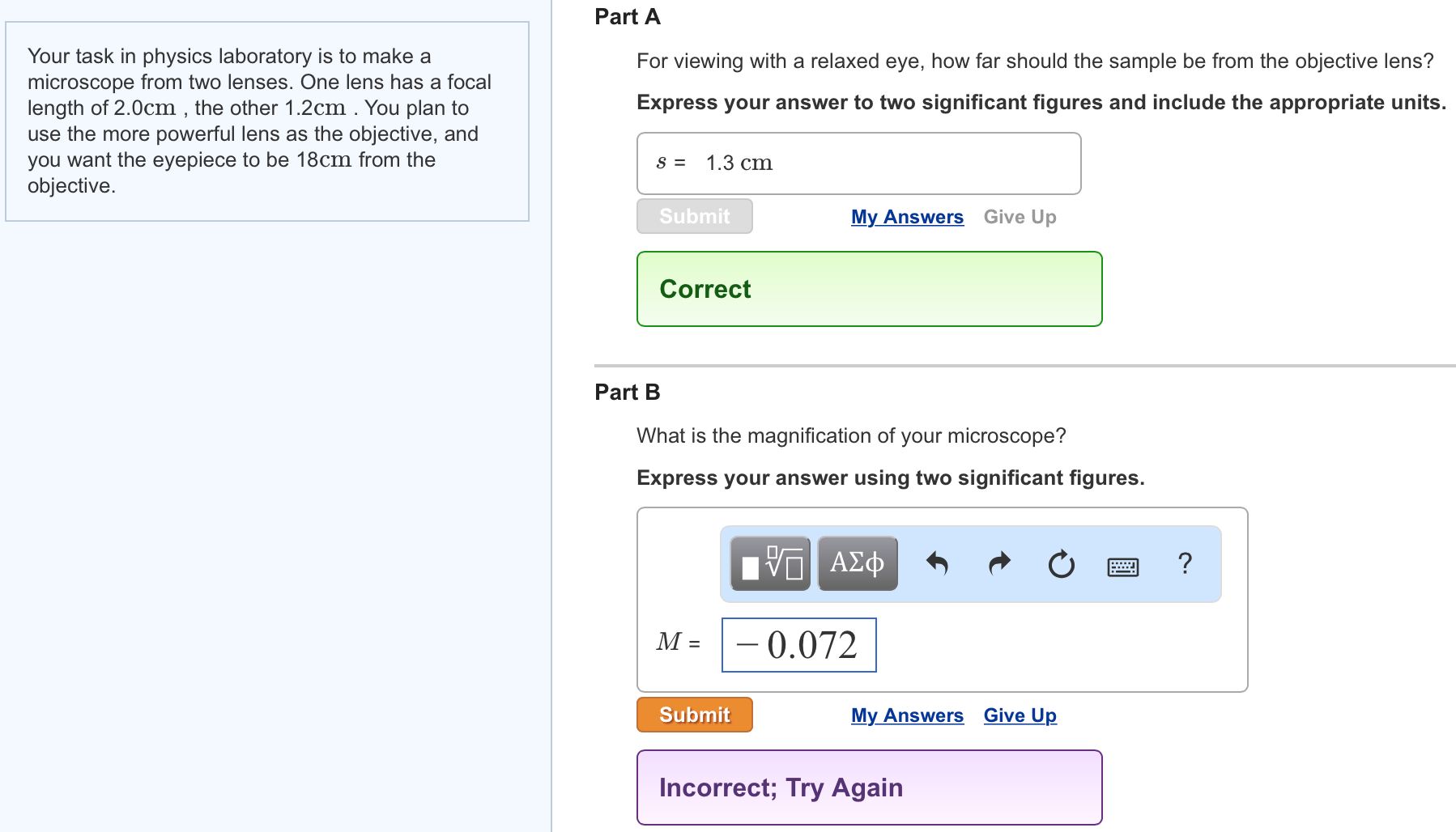 Solved Your task in physics laboratory is to make a | Chegg.com
