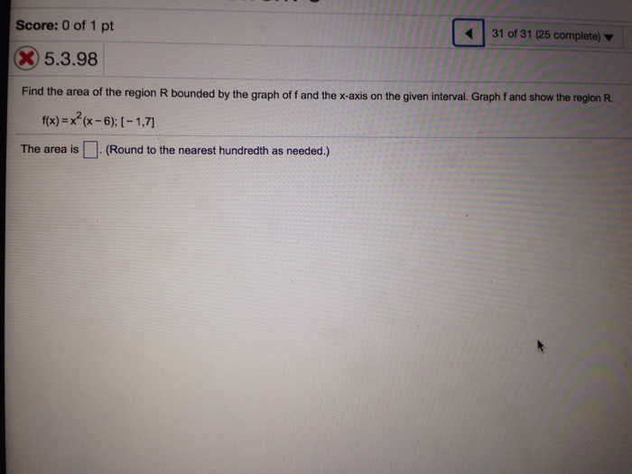 Solved Find the area of the region R bounded by the graph of | Chegg.com
