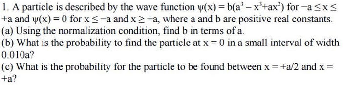 Solved A particle is described by the wave function Psi (x) | Chegg.com