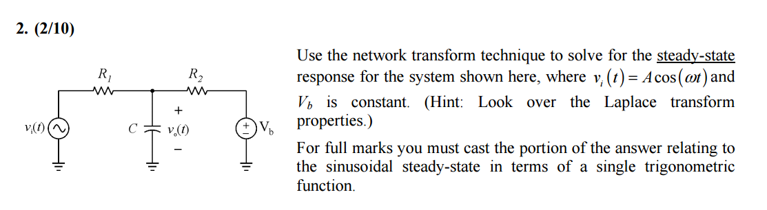 Solved Use the network transform technique to solve for | Chegg.com