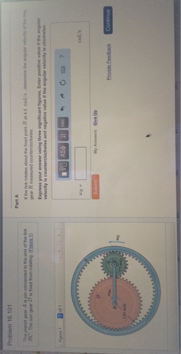 Solved The planet gear A is pin connected to the end of the | Chegg.com