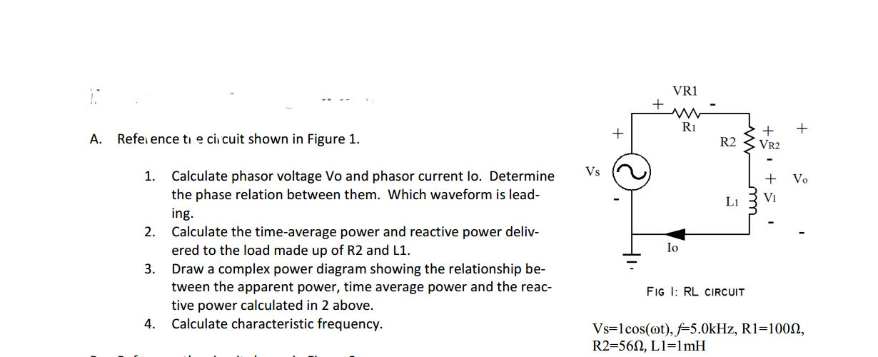 Solved A. Reference circuit shown in Figure 1. 1. Calculate | Chegg.com