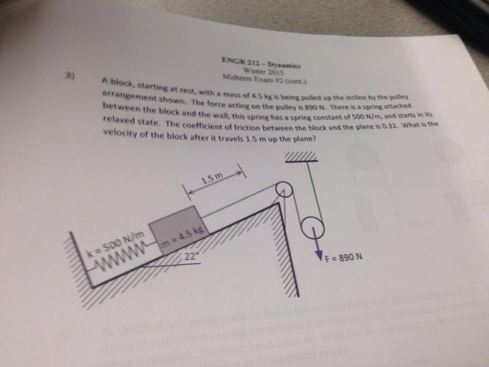 Solved A block, starting at rest, with a mass of 4.5 kg is | Chegg.com