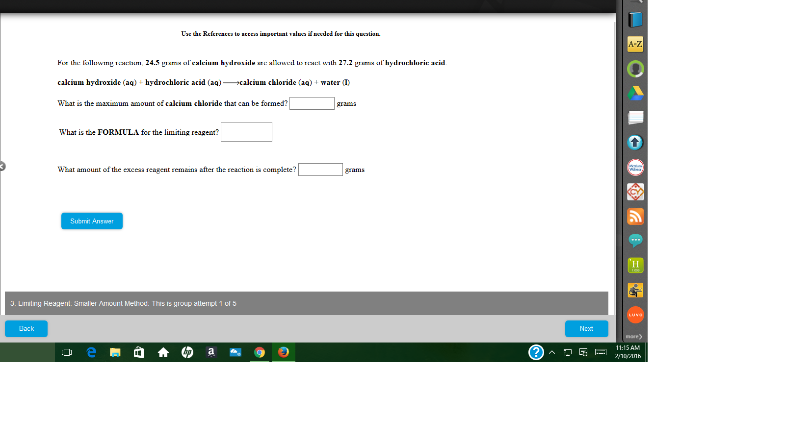 Solved Use the References to access important values if | Chegg.com