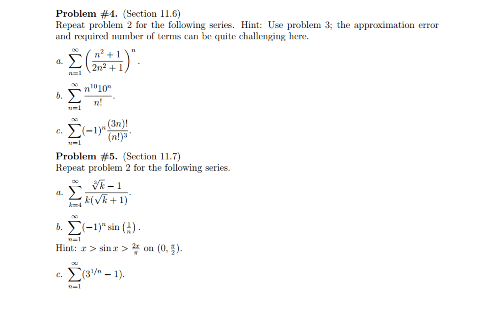 Solved Which of the following series converge? For the | Chegg.com