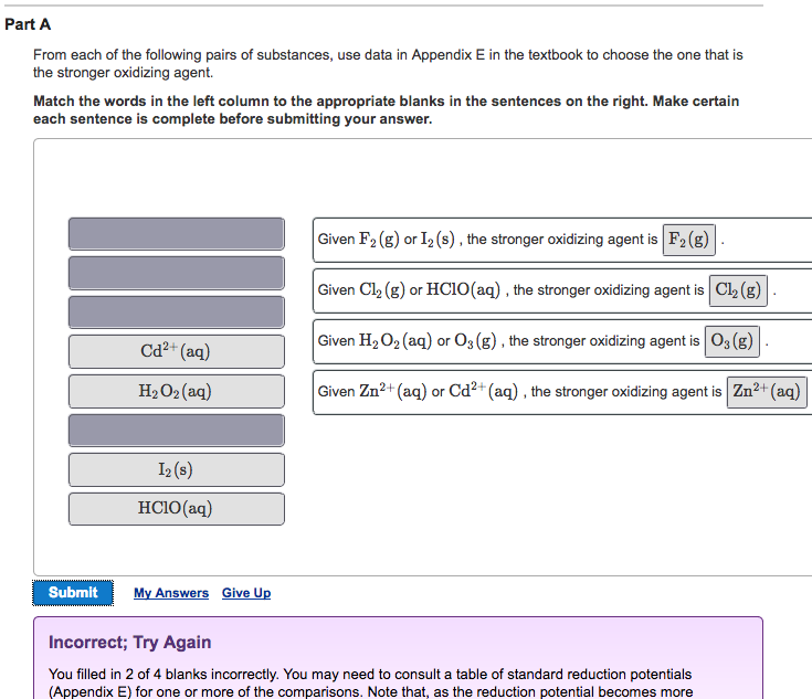 Solved From each of the following pairs of substances, use | Chegg.com