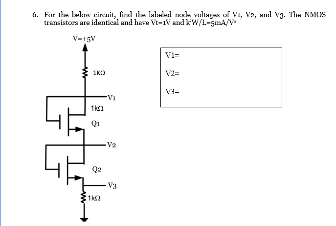 Solved For the below circuit, find the labeled node voltages | Chegg.com