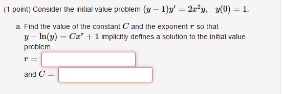 Solved Find the value of the constant C and the exponent r | Chegg.com