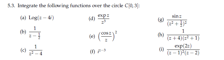 Solved Integrate the following functions over the circle | Chegg.com