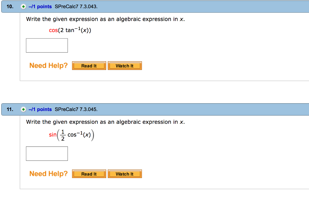 Solved Write the given expression as an algebraic expression | Chegg.com