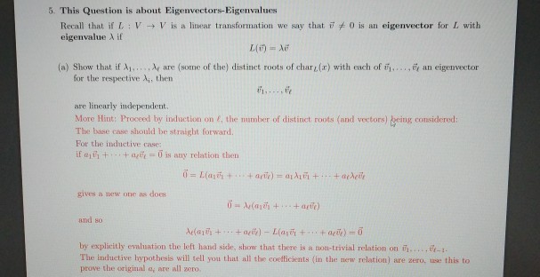 Solved 5. This Question is about Eigenvectors-Eigenvalues | Chegg.com