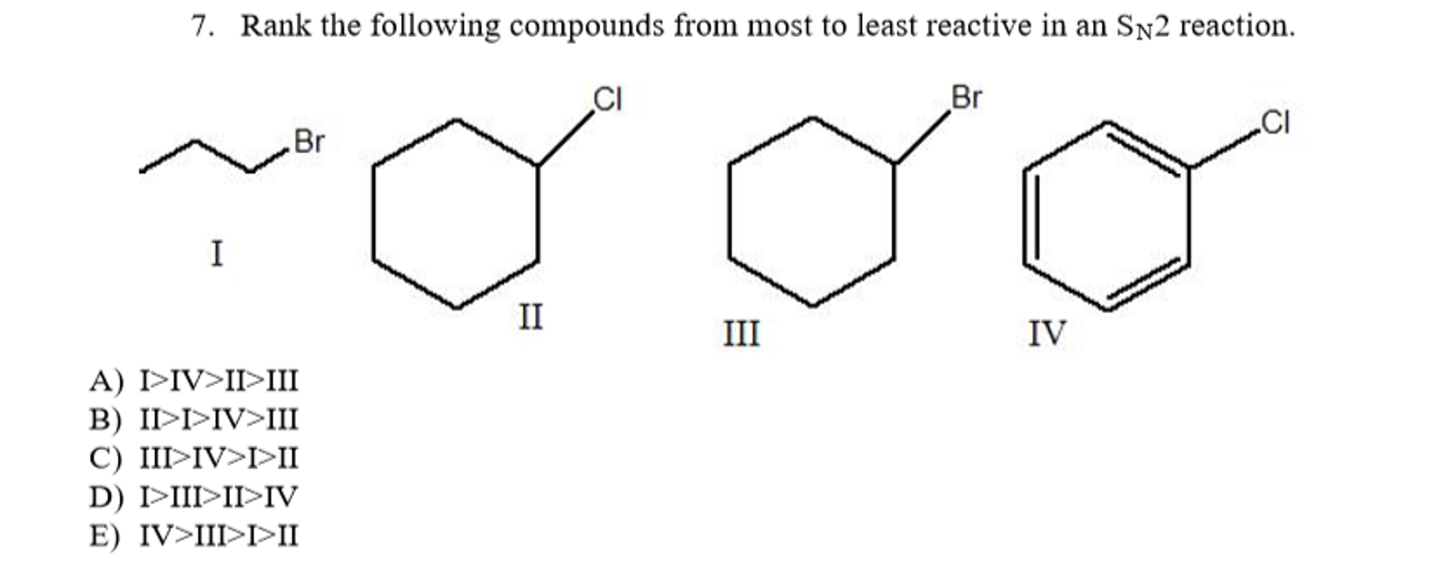 Solved Rank the following compounds from most to least | Chegg.com