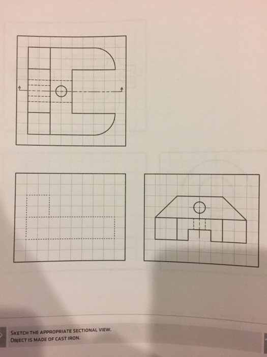 Solved Sketch the appropriate sectional view. Object is made | Chegg.com