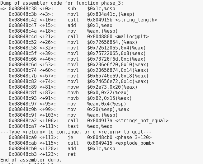 Solved I am having trouble with binary bomb phase 3. The | Chegg.com