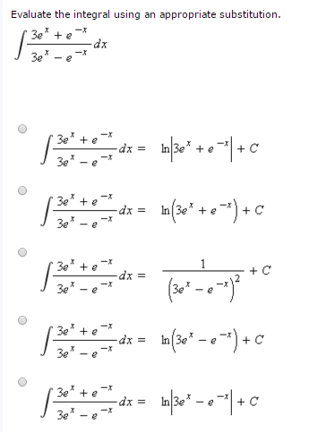 Solved Evaluate the integral using an appropriate | Chegg.com
