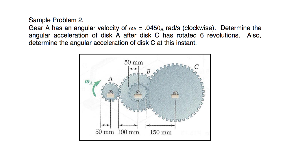 Solved Sample Problem 2. Gear A has an angular velocity of | Chegg.com