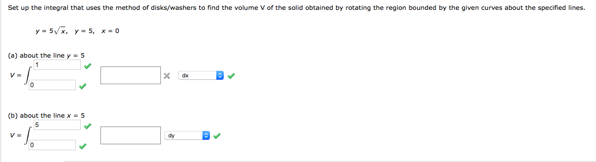 Solved Set up the integral that uses the method of | Chegg.com