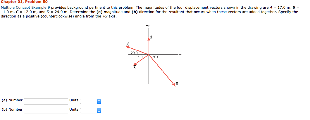 Solved The magnitudes of the four displacement vectors shown | Chegg.com
