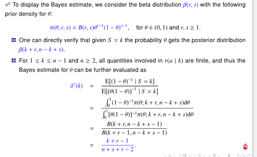 To display the Bayes estimate, we consider the beta | Chegg.com