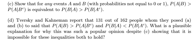 Solved 16 Show that P(AIB) S P(A) implies P(AIBC) POA), and | Chegg.com