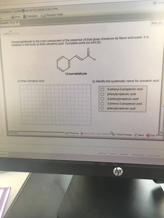 Solved draw cinnamic acid and identify the systematic name | Chegg.com