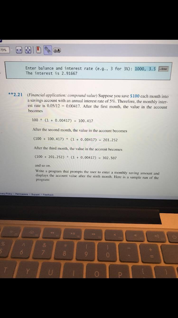 Solved Enter balance and interest rate (e.g., 3 for 3%): | Chegg.com