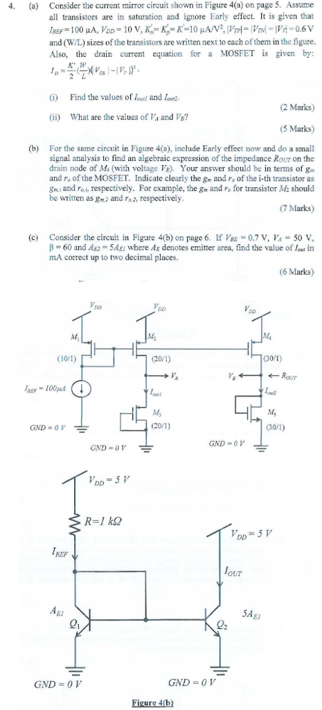 Solved Consider the current mirror circuit shown in Figure | Chegg.com
