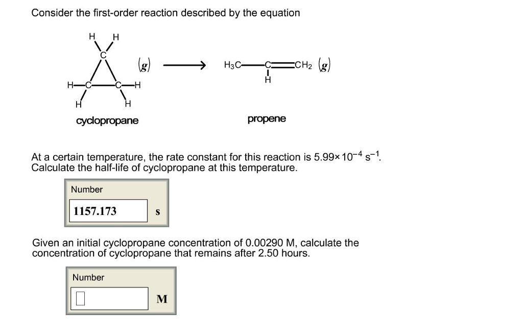 Solved Consider the first-order reaction described by the | Chegg.com