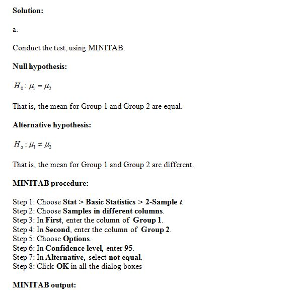 (Solved) - Two-sample t test versus matched pairs t test. Consider the ...