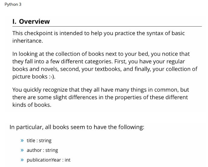 Solved Python 3 I. Overview This checkpoint is intended to | Chegg.com