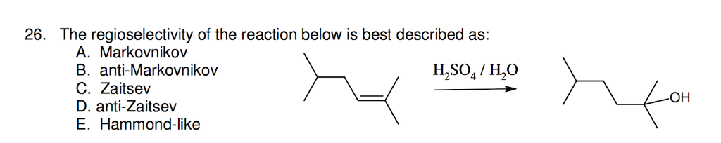 Solved The regioselectivity of the reaction below is best | Chegg.com