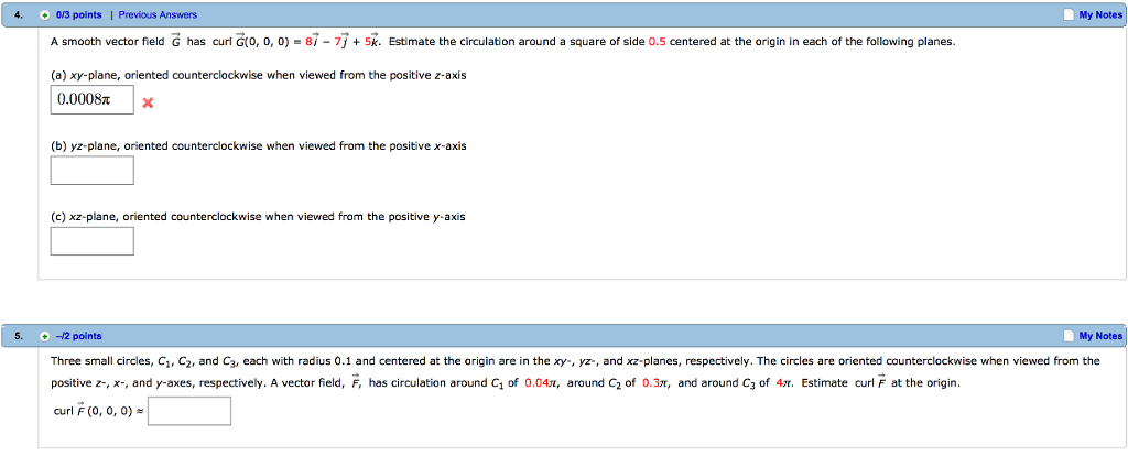 Solved A smooth vector field G vector has curl G vector(0, | Chegg.com