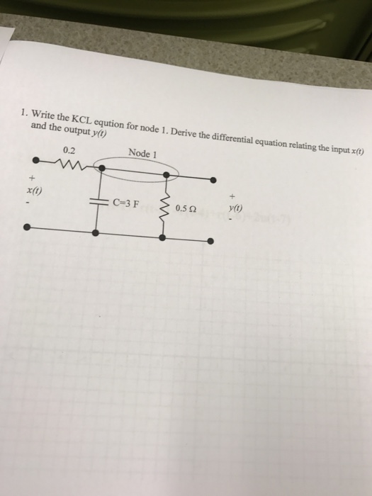 Solved Write the KCL equation for node 1. Derive the | Chegg.com Solved Write the KCL equation for node 1. Derive the | Chegg.com