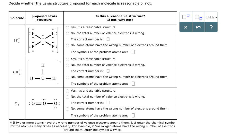 Solved Decide whether the Lewis structure proposed for each | Chegg.com Solved Decide whether the Lewis structure proposed for each | Chegg.com