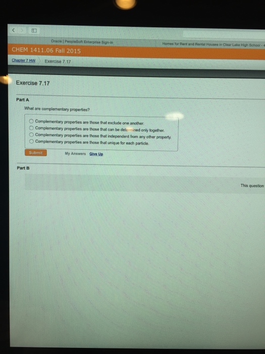What are complementary properties? Complementary | Chegg.com