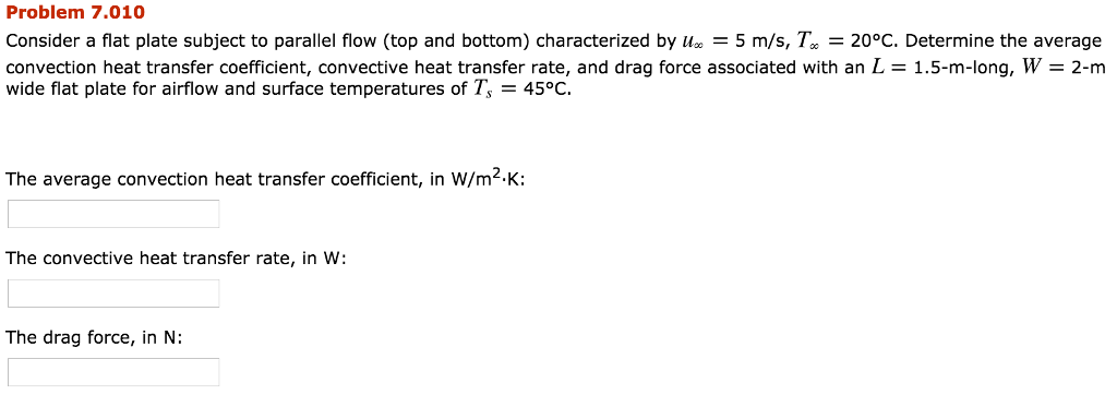Solved Problem 7.010 Consider a flat plate subject to | Chegg.com