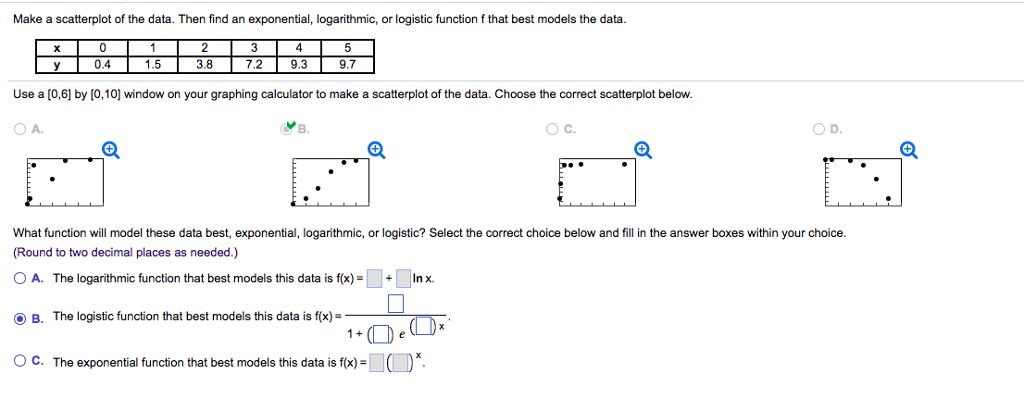 Make a scatterplot of the data. Then find an | Chegg.com