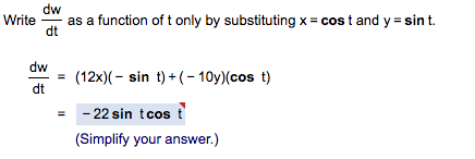 Solved How did they simplfiy this dw/dt equation into the | Chegg.com