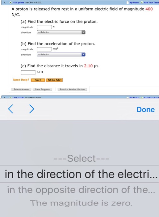 Solved A proton is released from rest in a uniform electric | Chegg.com