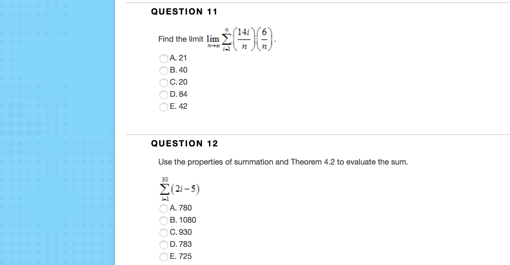 Solved Find the limit Use the properties of summation and | Chegg.com