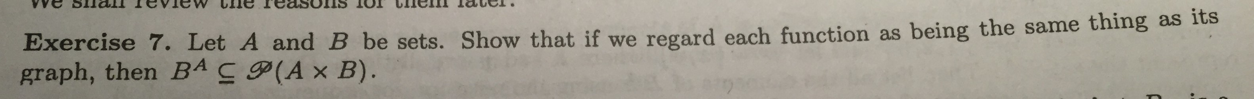 Exercise 7. Let A and B be sets. Show that if we | Chegg.com