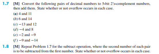 Solved Convert the following pairs of decimal numbers to | Chegg.com