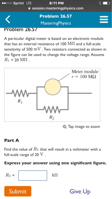 Solved A particular digital meter is based on an electronic | Chegg.com